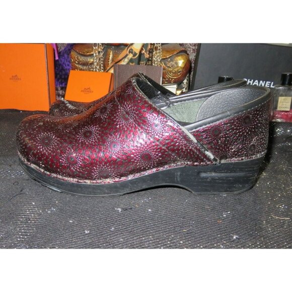 Dansko | Shoes | Bogo Dansko Metallic Maroon Chunky Mule Clog Comfort ...